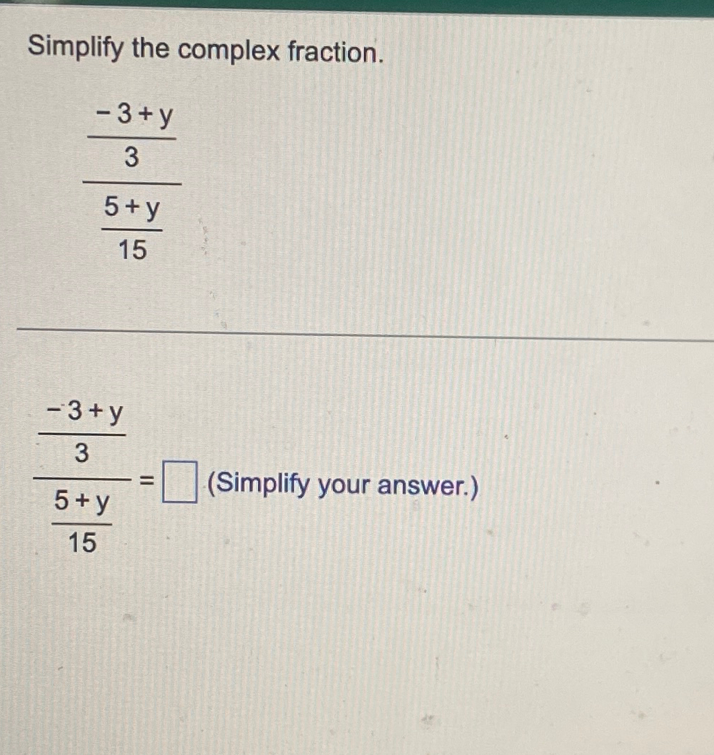 Solved Simplify the complex | Chegg.com