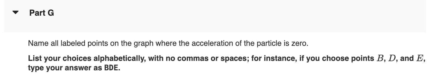 [Solved]: Part G Name all labeled points on the graph where