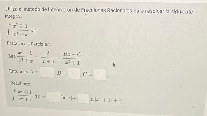 Solved use the rational fraction integration method to solve | Chegg.com