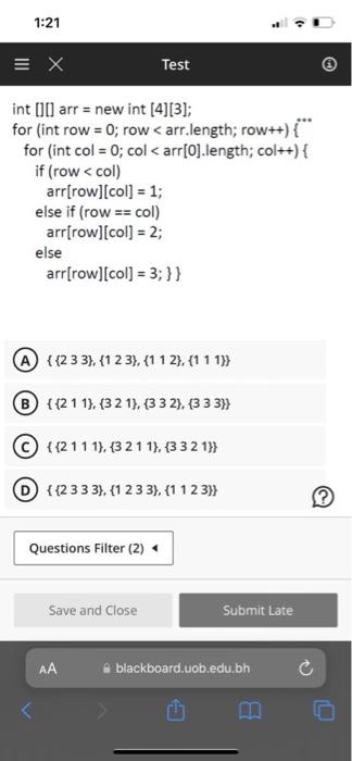 Solved Question 1 5 Points What will be the content of arr | Chegg.com