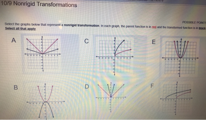 Solved 10/9 Nonrigid Transformations POSSIBLE POINTS Select | Chegg.com