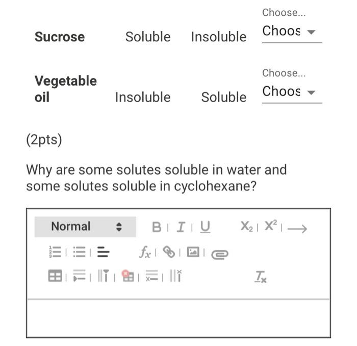 Solved Polarity of Solvents Table 1. Solubility observations | Chegg.com Solved Polarity of Solvents Table 1. Solubility observations | Chegg.com