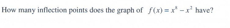Solved How many inflection points does the graph of f(x) = | Chegg.com
