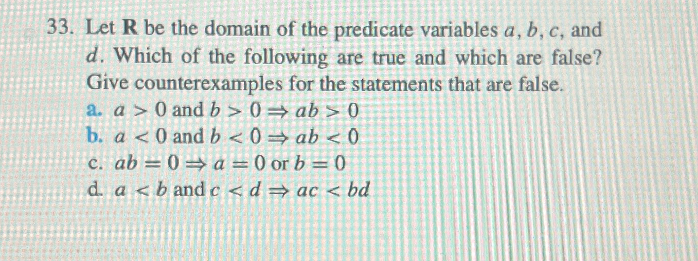 Solved Let R ﻿be the domain of the predicate variables | Chegg.com