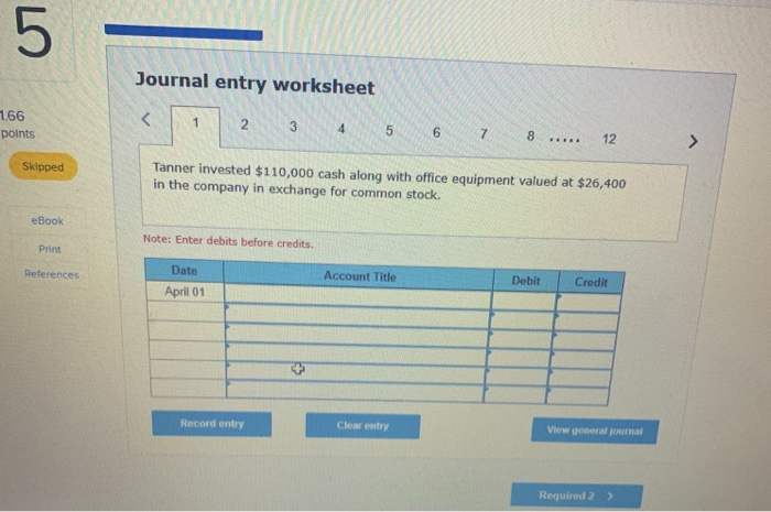 Solved Problem 2-1A Preparing and posting journal entries; | Chegg.com