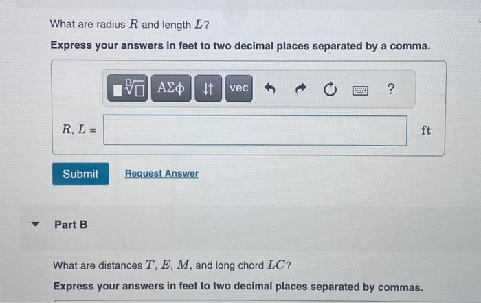 Solved Compute L,T,E,M,LC,R, and stations of the PC and PT | Chegg.com