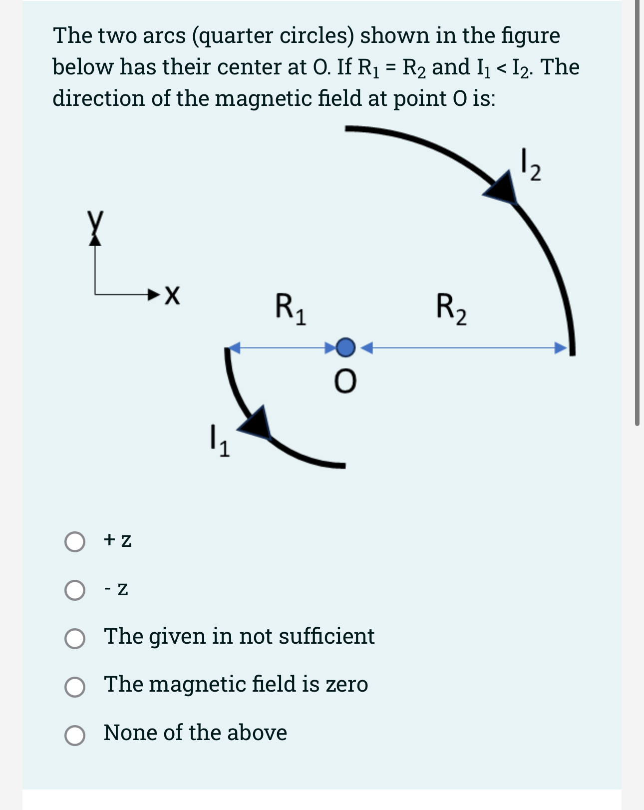 [Solved]: The two arcs (quarter circles) shown in the figure