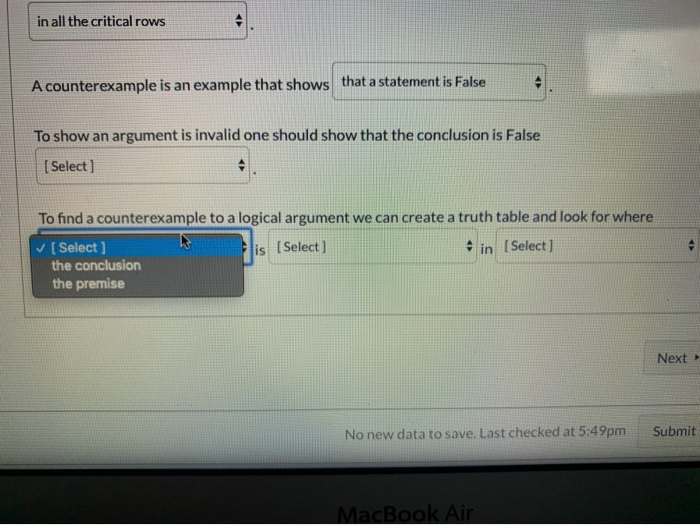Solved Then, answer the following questions: A critical row | Chegg.com