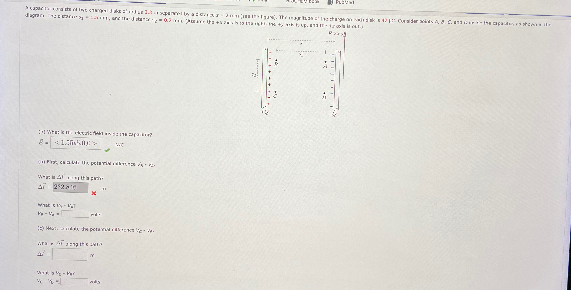 Solved diagram. The distance s1=1.5mm, ﻿and the distance | Chegg.com