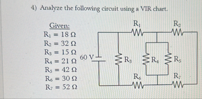 Solved Analyze the following circuit using a VIR | Chegg.com