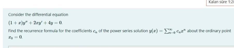 Solved Consider the differential equation (1+x)y′′+2xy′+4y=0 | Chegg.com