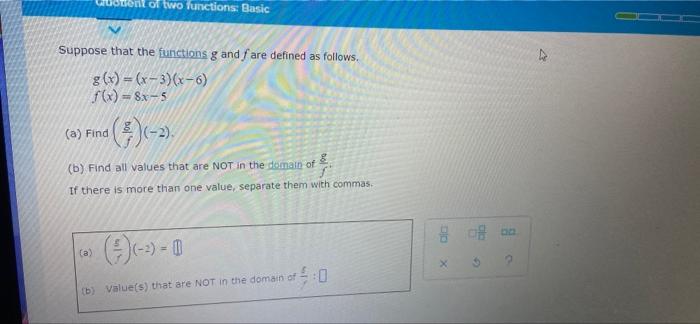 Solved nt of two functions: Basic Suppose that the functions | Chegg.com