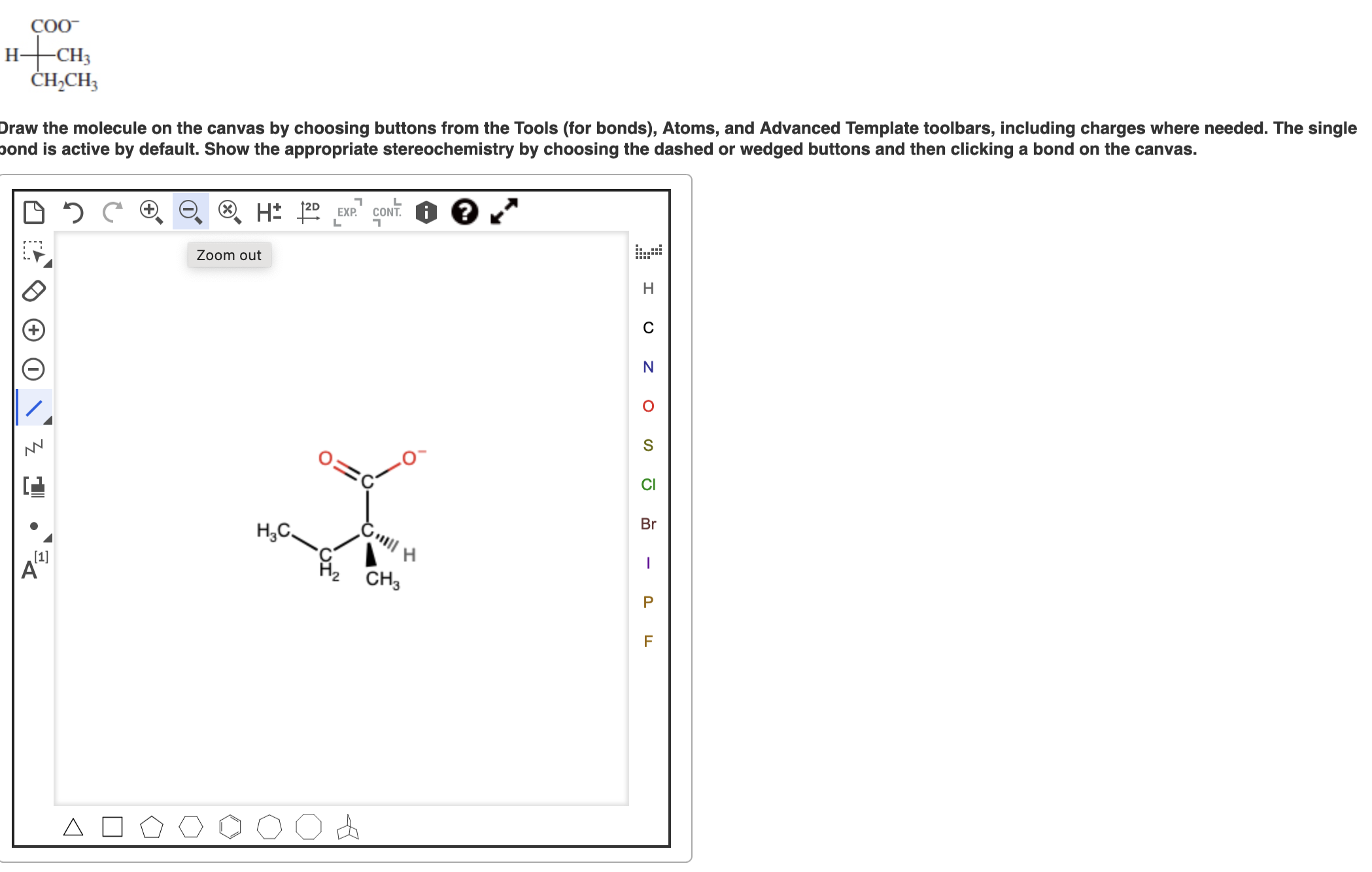 Solved What is wrong with my drawing?Draw the molecule on | Chegg.com