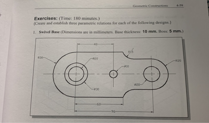 Solved Geometrically construct the following 2-D sketches | Chegg.com