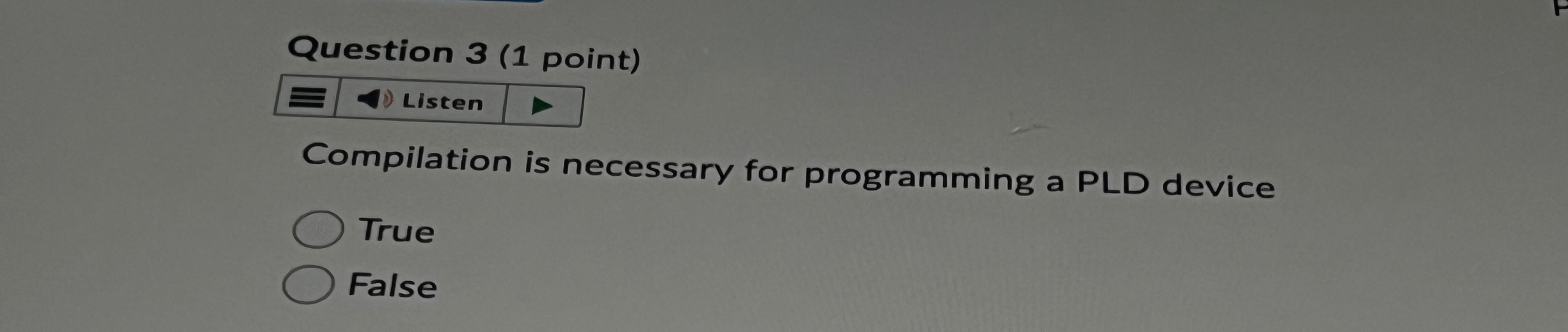 Solved Question 3 (1 ﻿point)ListenCompilation is necessary | Chegg.com