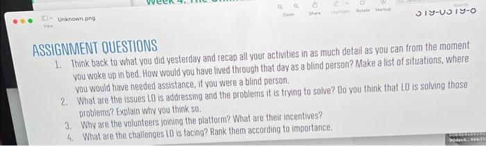 Solved 1. Think back to what you did yesterday and recap all | Chegg.com
