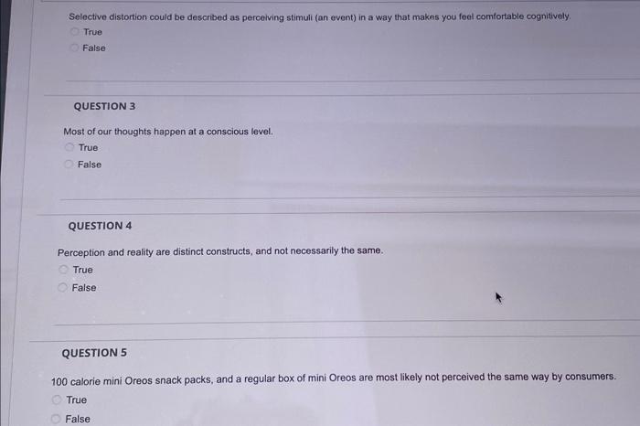 Solved Selective distortion could be described as perceiving | Chegg.com