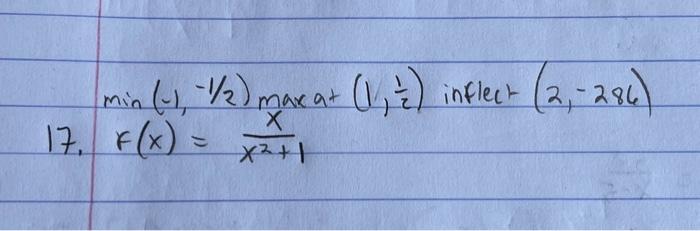 Solved find the min and max of the equation, the correct | Chegg.com