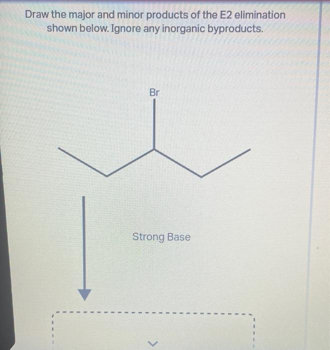 Solved Draw the major and minor products of the E2 | Chegg.com