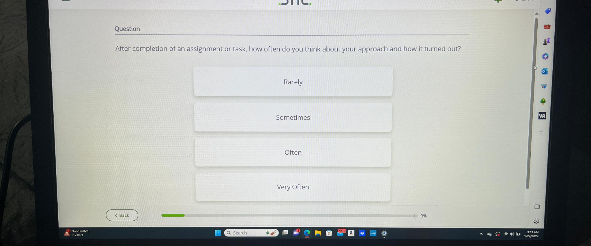Solved QuestionAfter completion of an assignment or task, | Chegg.com
