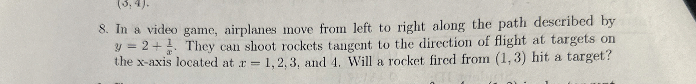 Solved In a video game, airplanes move from left to right | Chegg.com