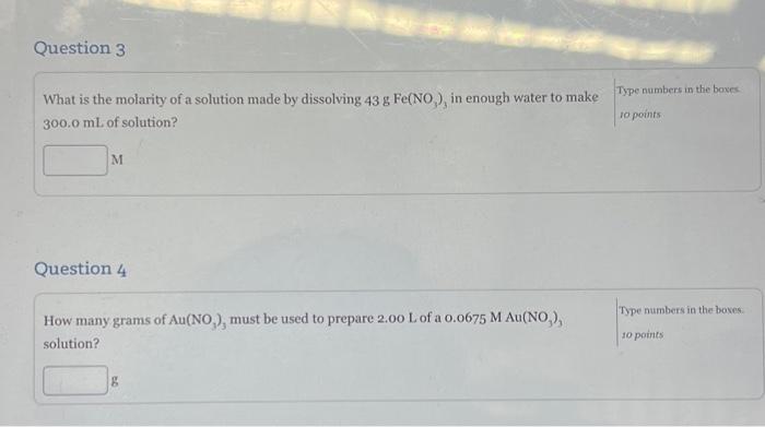 Solved What is the molarity of a solution made by dissolving | Chegg.com