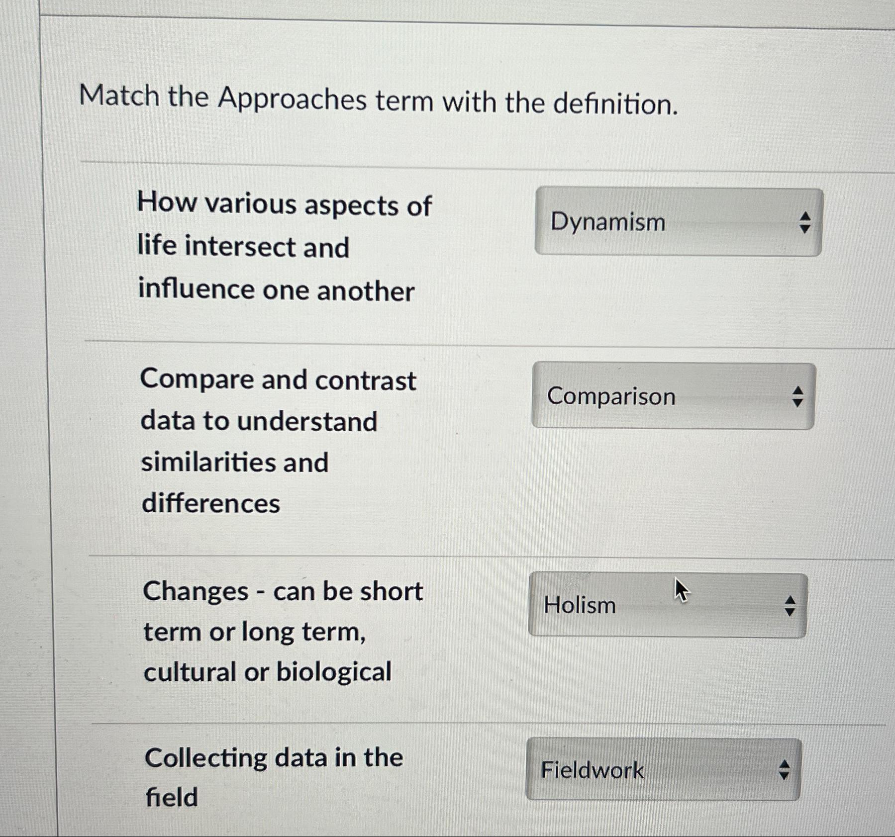 Solved Match the Approaches term with the definition.How | Chegg.com