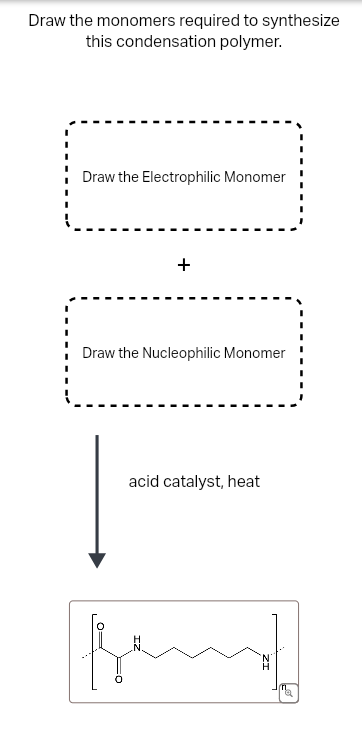 Solved Draw the monomers required to synthesize this | Chegg.com