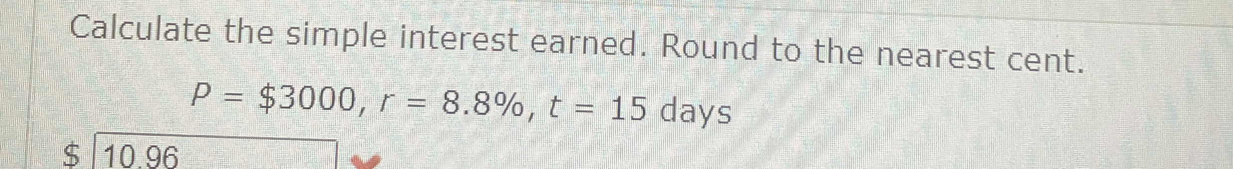 Solved Calculate the simple interest earned. Round to the | Chegg.com