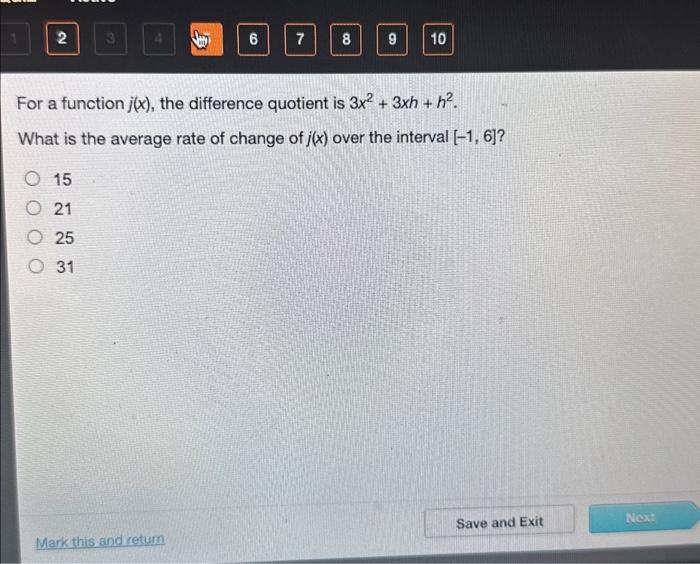 Solved For a function j(x), the difference quotient is | Chegg.com