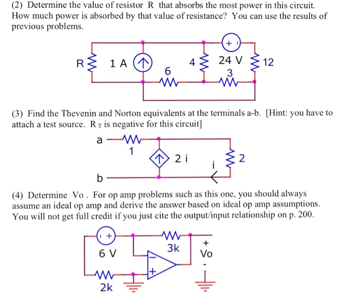 Solved (2) Determine the value of resistor R that absorbs | Chegg.com