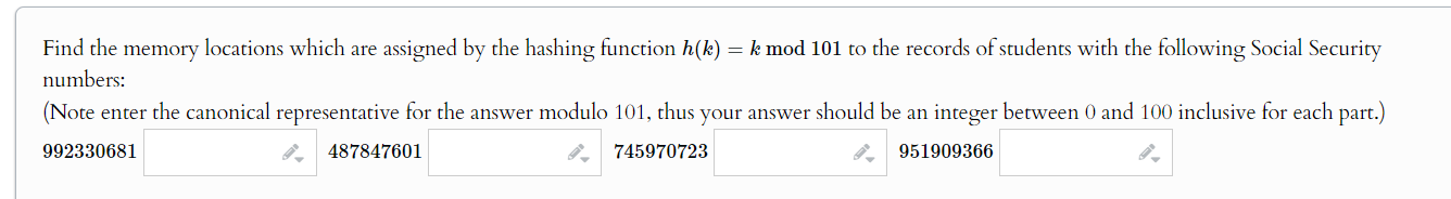 Solved Find the memory locations which are assigned by the | Chegg.com