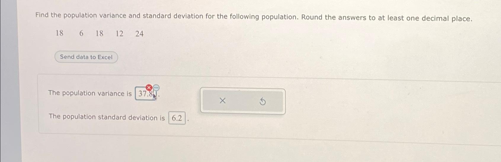Solved Find the population variance and standard deviation | Chegg.com