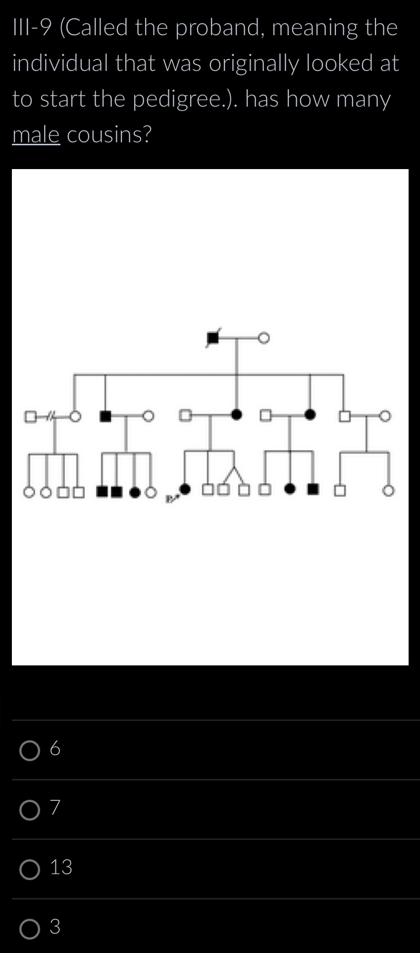 Solved III-9 (Called the proband, meaning the individual | Chegg.com