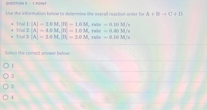 Use the information below to determine the overall | Chegg.com