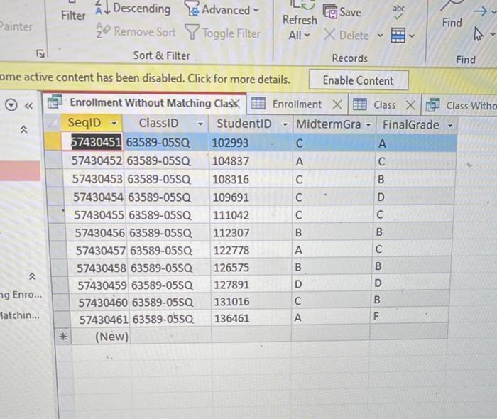 3. Create a relationship (with referential integrity | Chegg.com