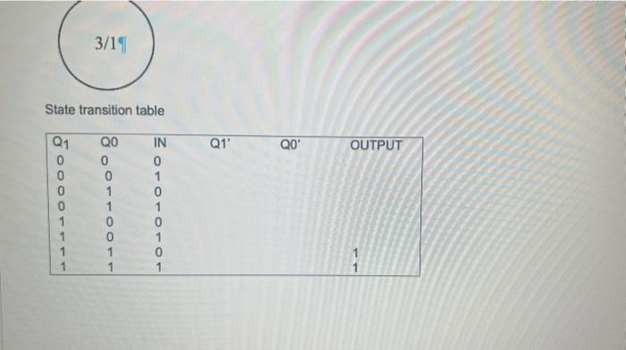 Solved Generate the 1). State Transition Diagram AND 2). | Chegg.com