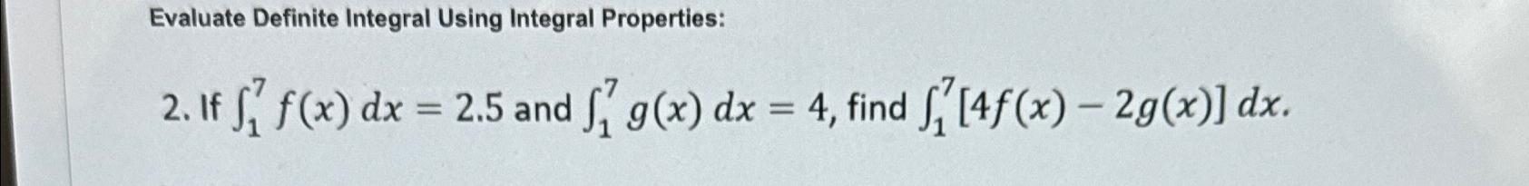 Solved Evaluate Definite Integral Using Integral | Chegg.com