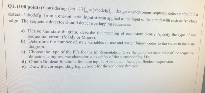 Solved Q1. (100 points) Considering (no +17) = (abcdefg),, | Chegg.com