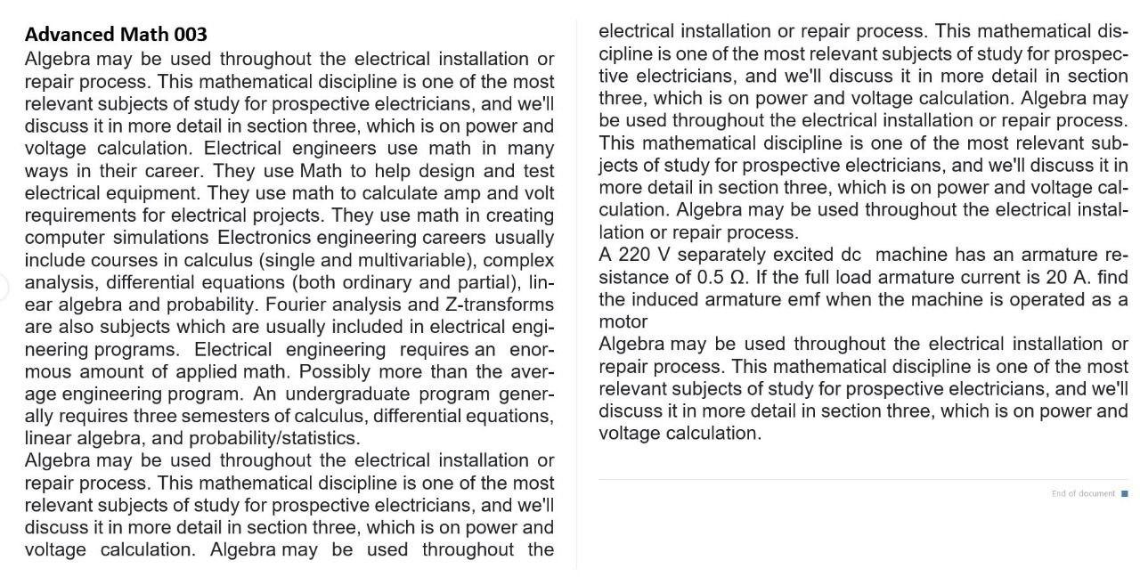 Solved Advanced Math 003 Algebra may be used throughout the | Chegg.com