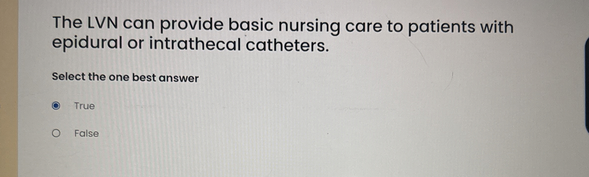 Solved The LVN can provide basic nursing care to patients | Chegg.com