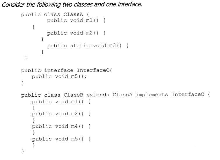 Solved Consider the following two classes and one interface. | Chegg.com