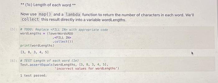 Solved ** Part 1: Creating a base RDD and pair RDDs ** In | Chegg.com