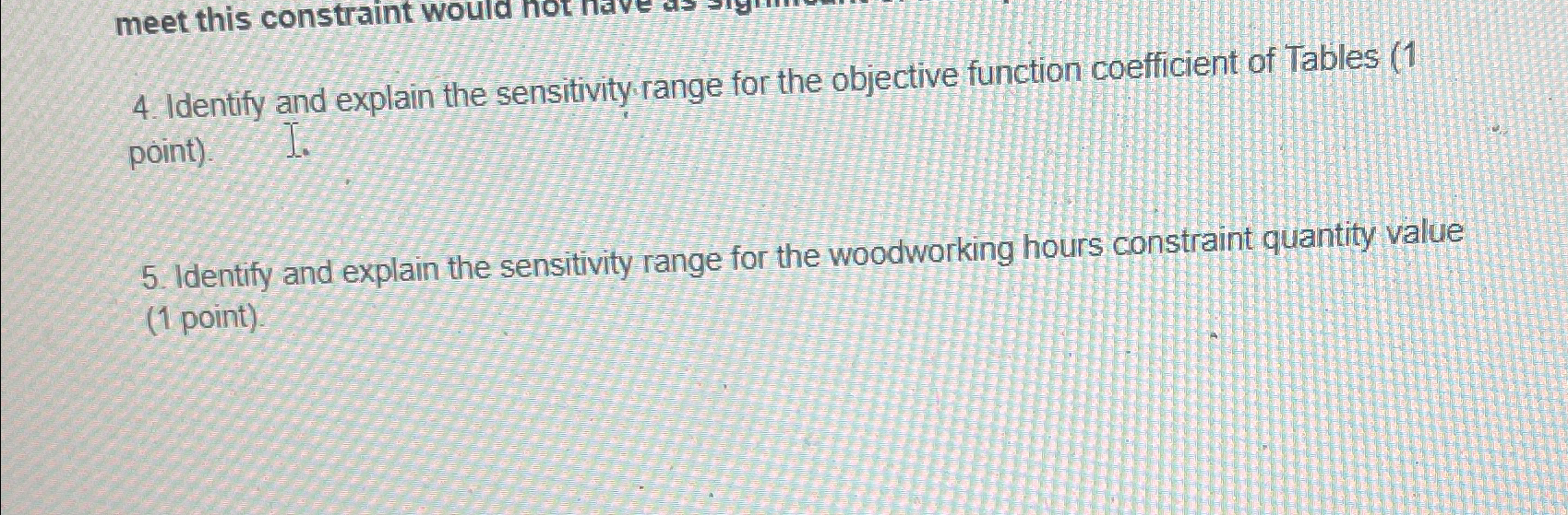 Identify and explain the sensitivity range for the | Chegg.com