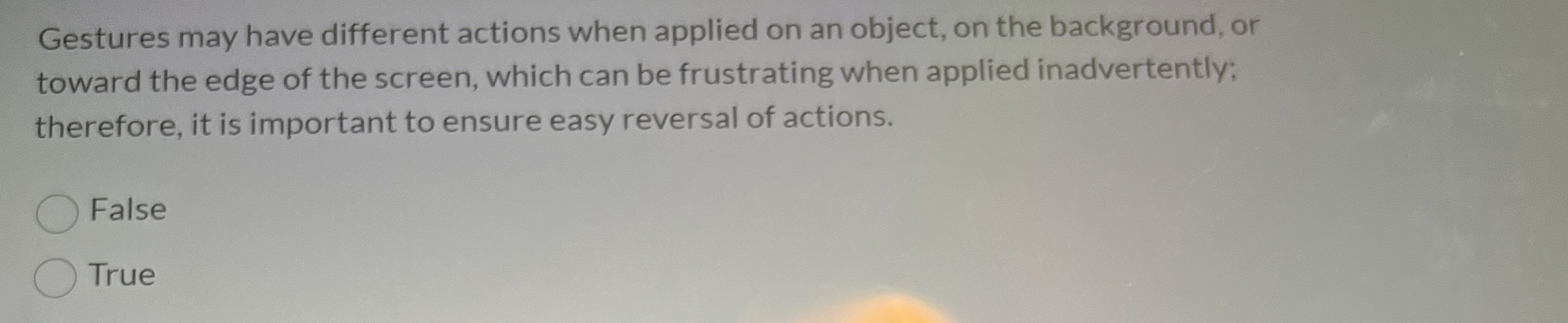 Solved Gestures may have different actions when applied on | Chegg.com