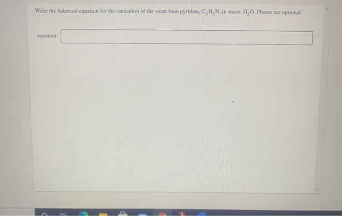 Solved Write the balanced equation for the ionization of the | Chegg.com