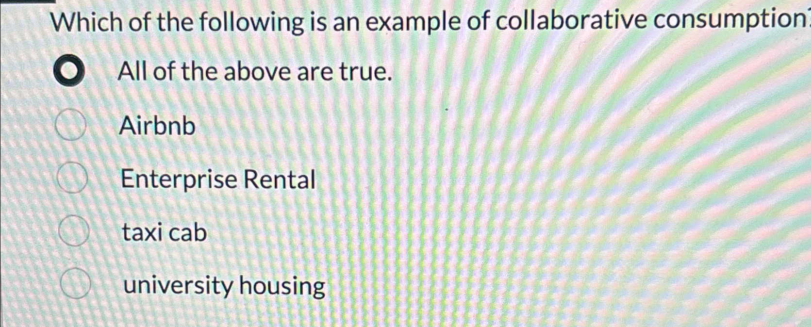 Solved Which of the following is an example of collaborative | Chegg.com