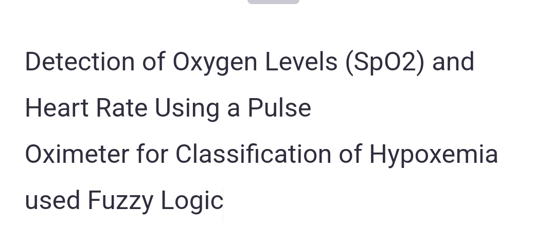 Solved Detection of Oxygen Levels (SpO2) ﻿and Heart Rate | Chegg.com
