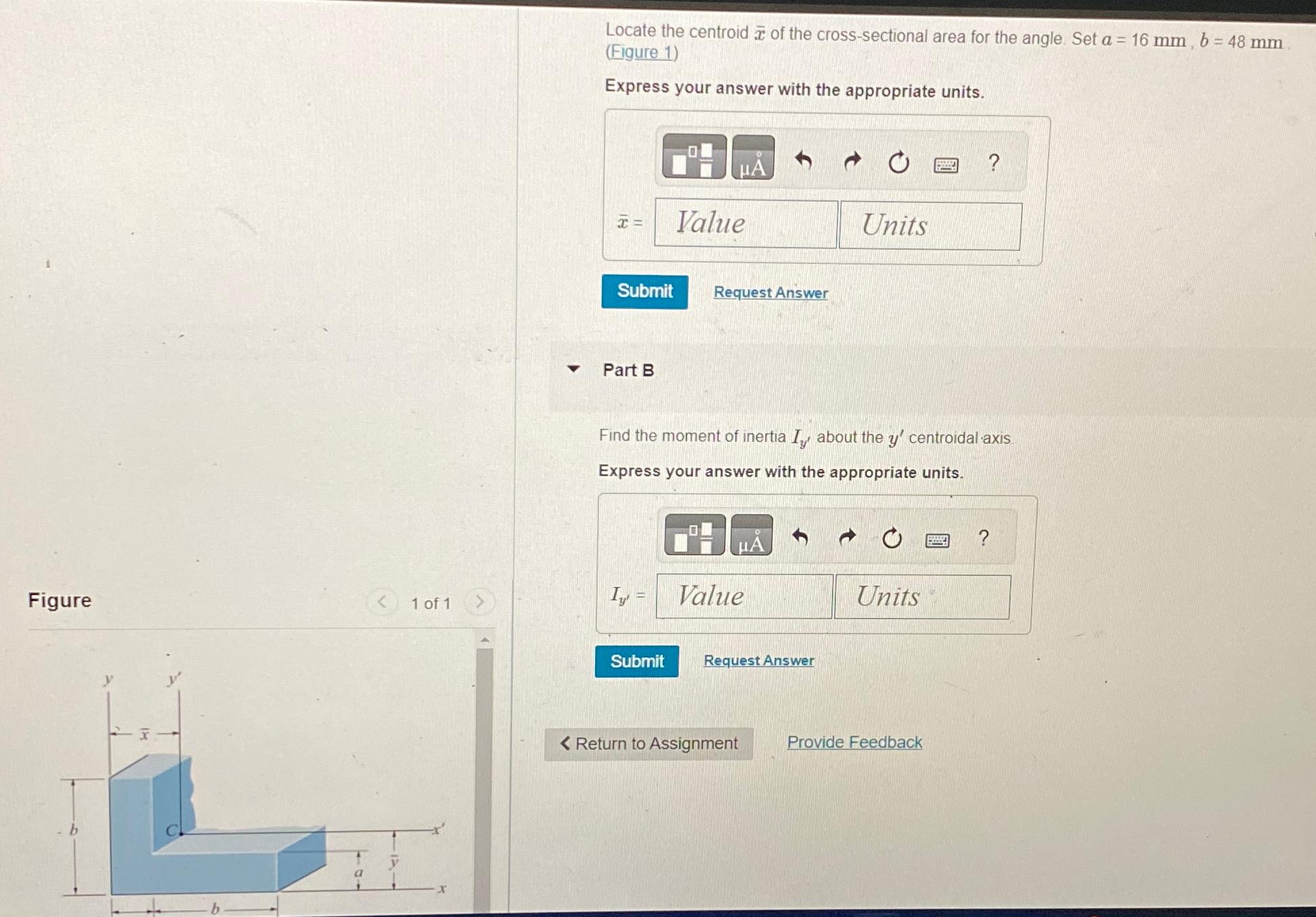 Solved Locate the centroid x‾ ﻿of the cross-sectional area | Chegg.com
