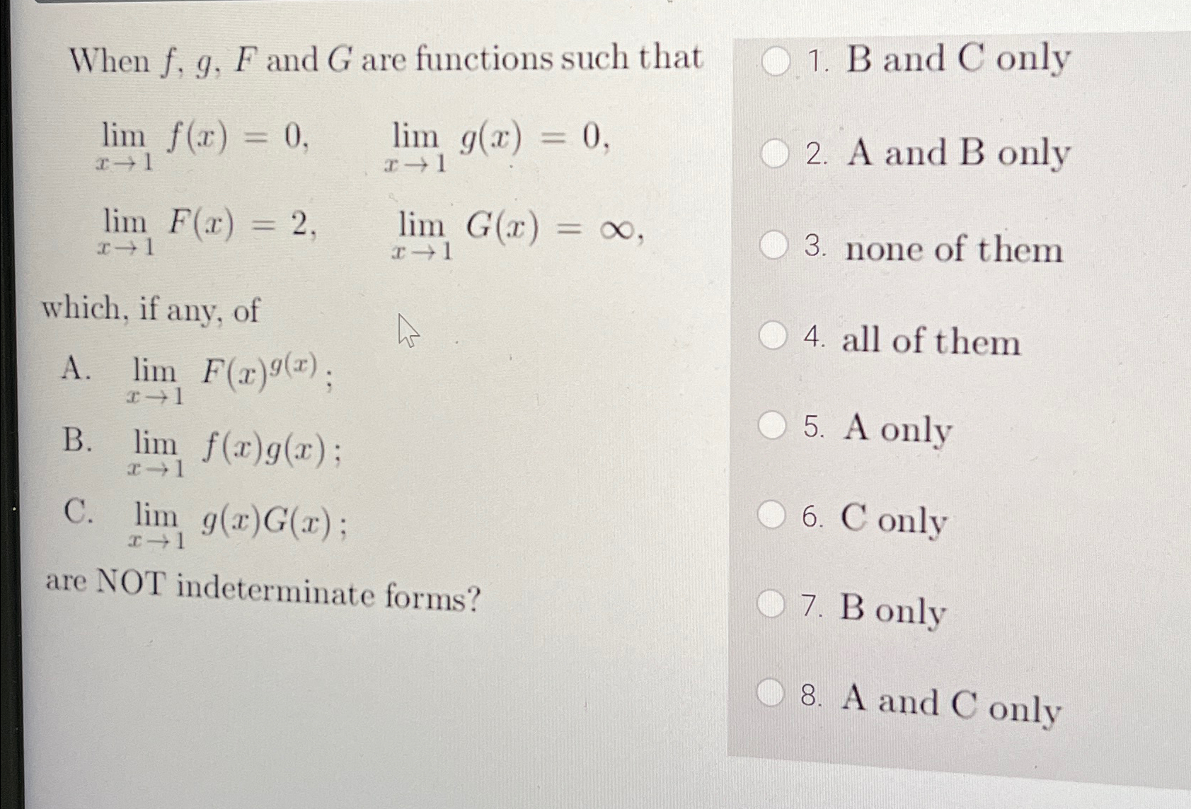 Solved When f,g,F ﻿and G ﻿are functions such | Chegg.com